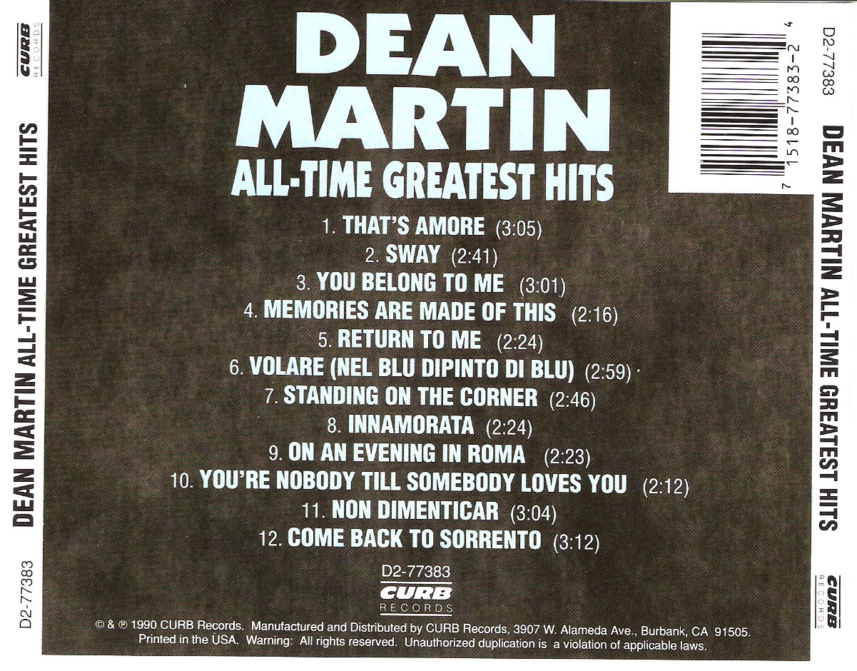 Dean Martin All Time Greatest Hits